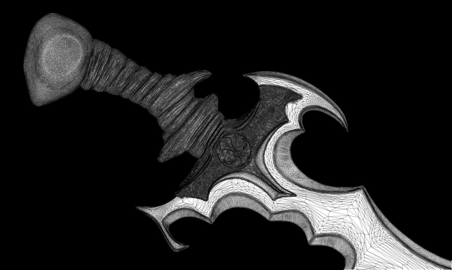 3D PRINTABLE ANGELA SWORD SPAWN 5 INCHES 3D model 3D printable | CGTrader