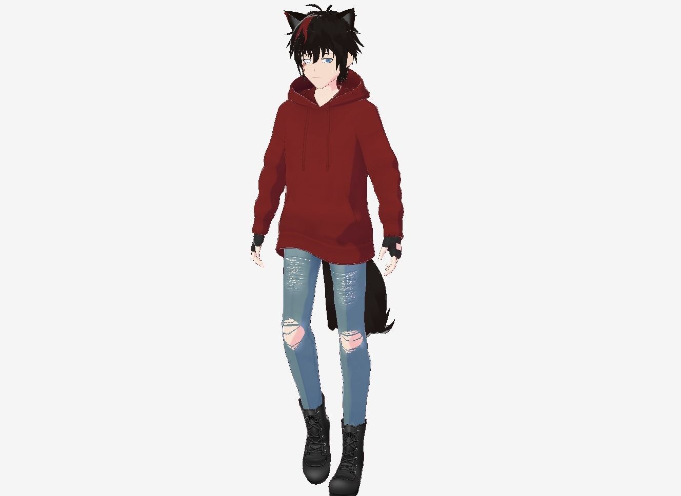 3D model 3d low poly male avatar for vrchat and for vtubing VR / AR ...