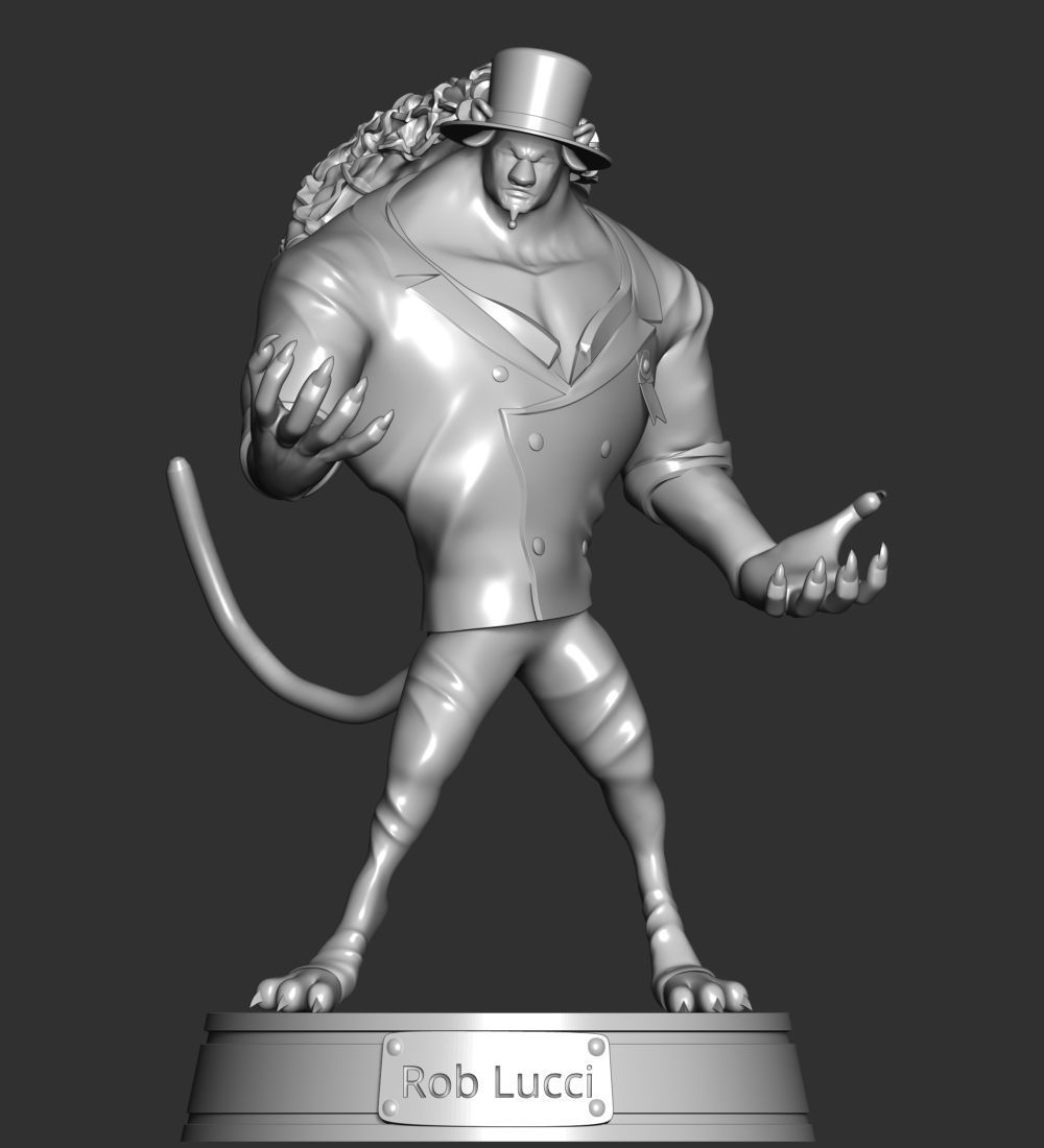 Rob Lucci beast form Leopard - One Piece 3D model 3D printable | CGTrader