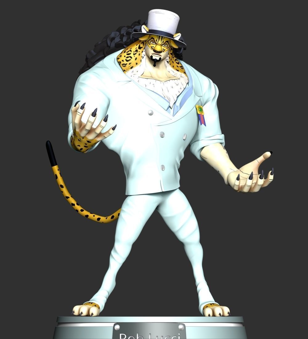 Rob Lucci beast form Leopard - One Piece 3D model 3D printable | CGTrader