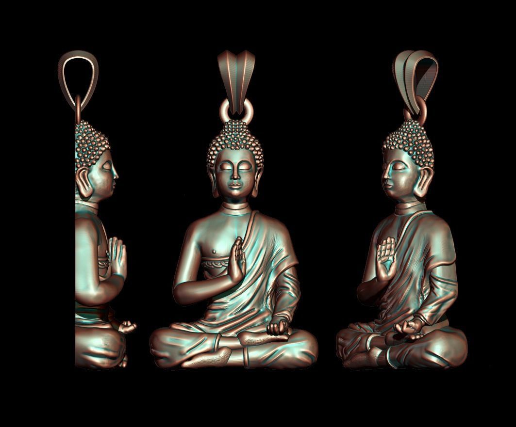 Budha pendant 3D model 3D printable | CGTrader
