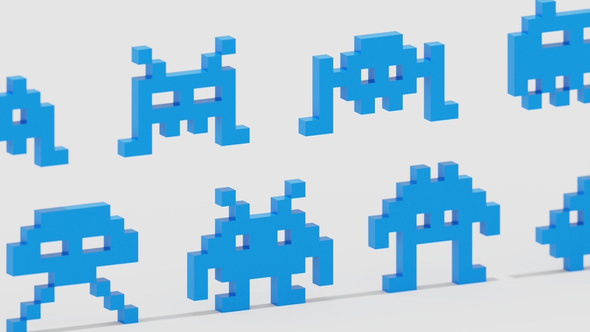 3D model Pixel Game Aliens VR / AR / low-poly | CGTrader