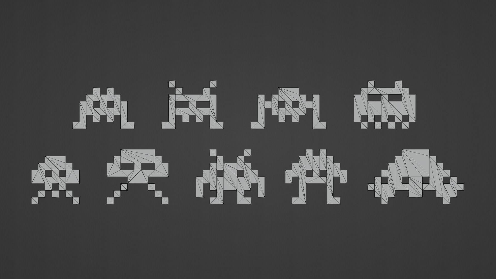 3D model Pixel Game Aliens VR / AR / low-poly | CGTrader