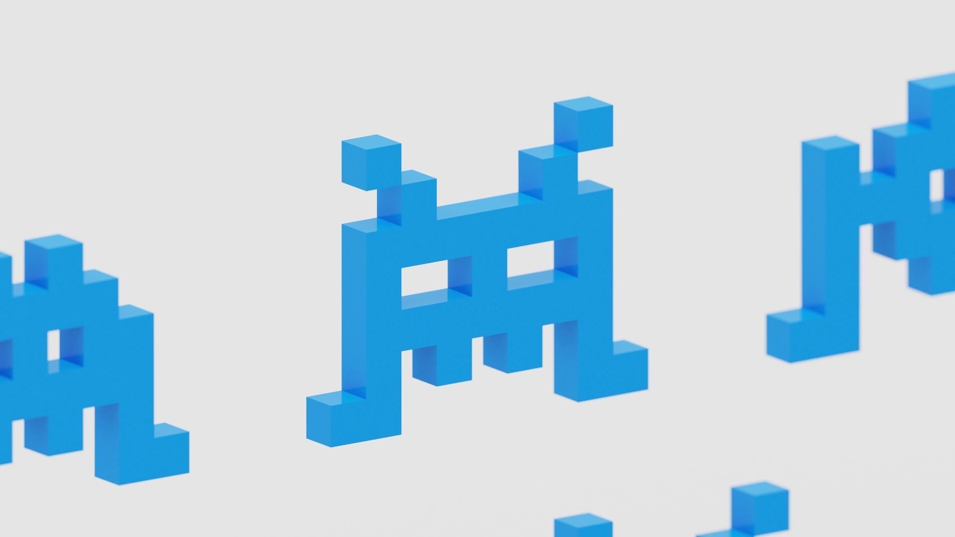 3D model Pixel Game Aliens VR / AR / low-poly | CGTrader