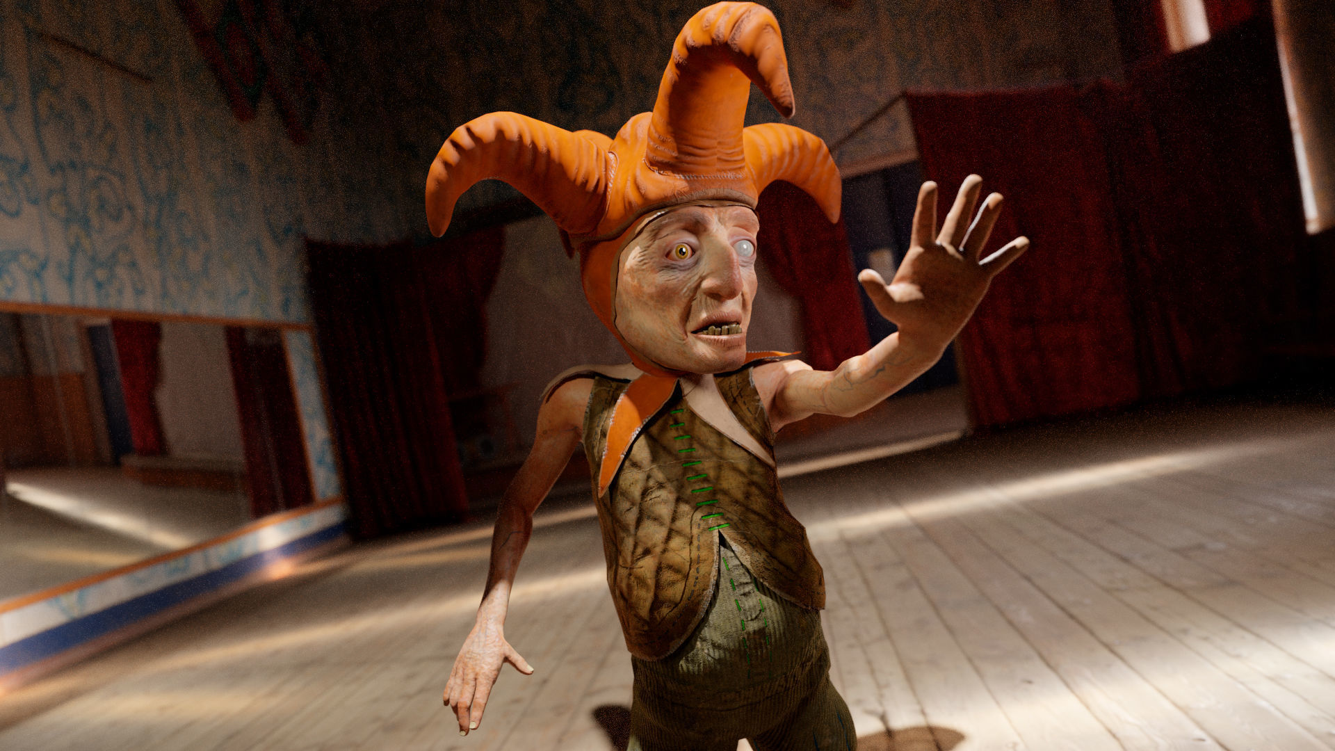 3D model The Ugly Buffoon game character for Horror games VR / AR / low ...