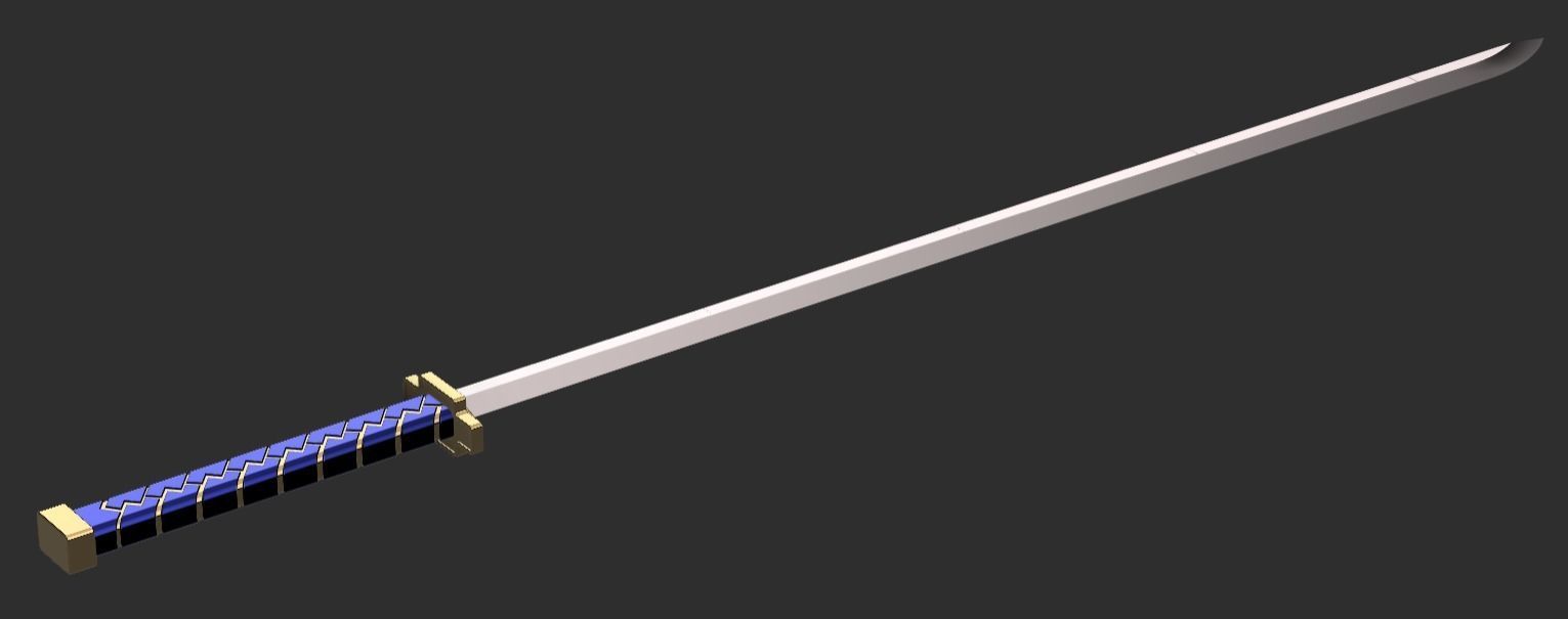 Metal Gear Solid - Gray Fox katana 3D model 3D printable | CGTrader