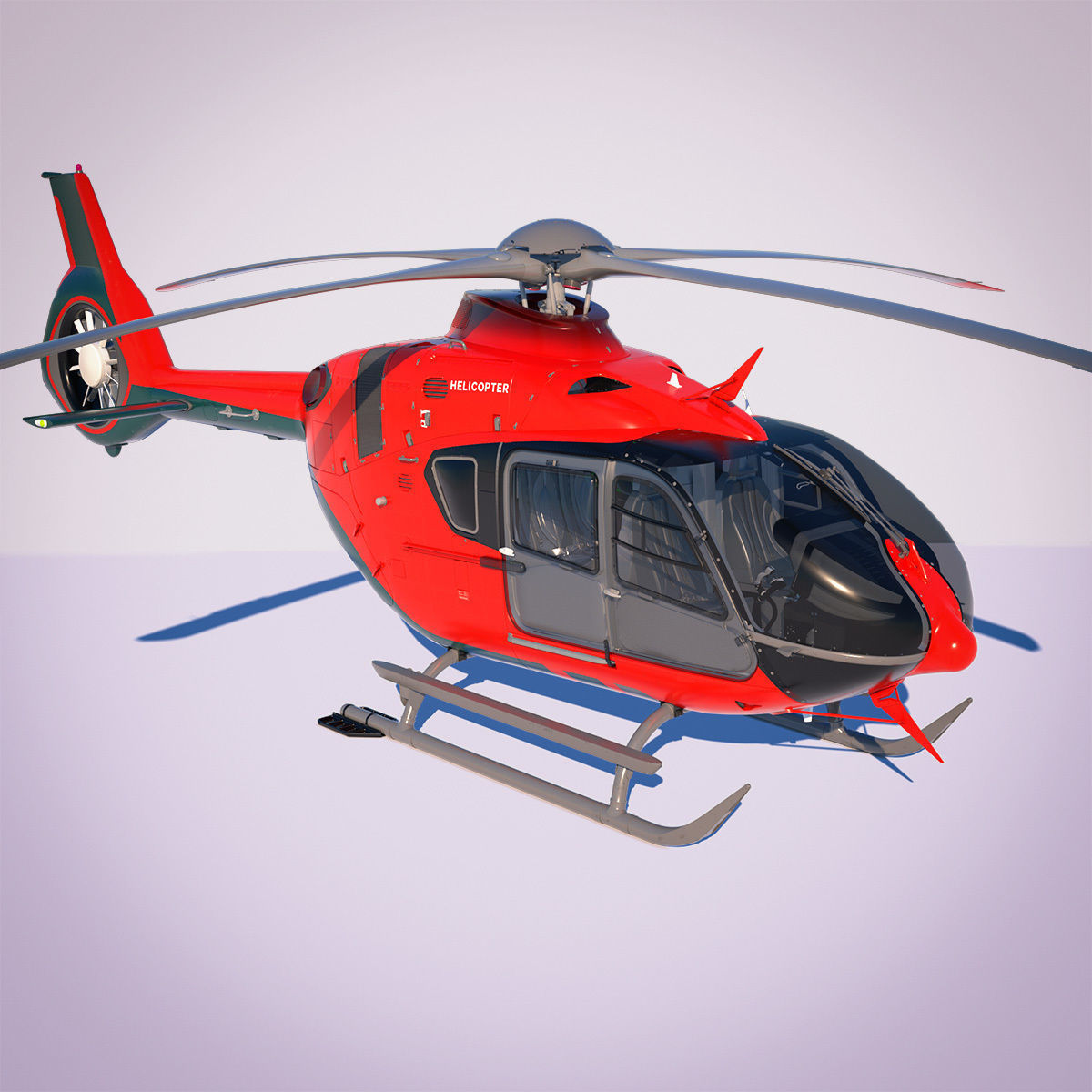 3D Model of Airbus Helicopter H135 With Cockpit and Interior 3D model ...