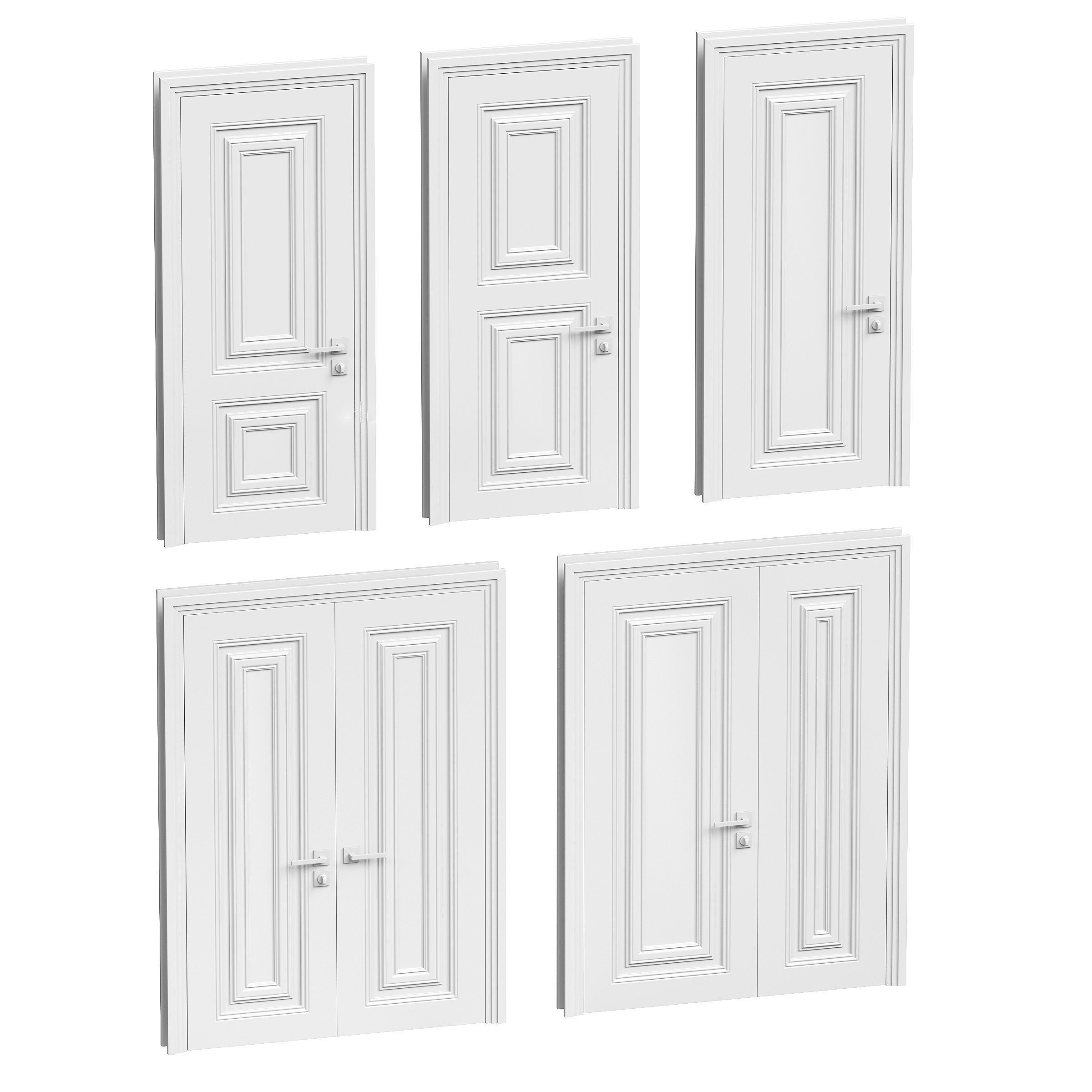 Set of classic doors v2 3D model | CGTrader