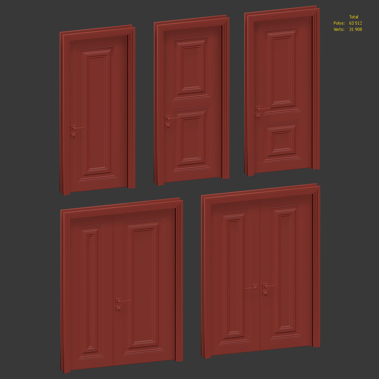 Set of classic doors v2 3D model | CGTrader