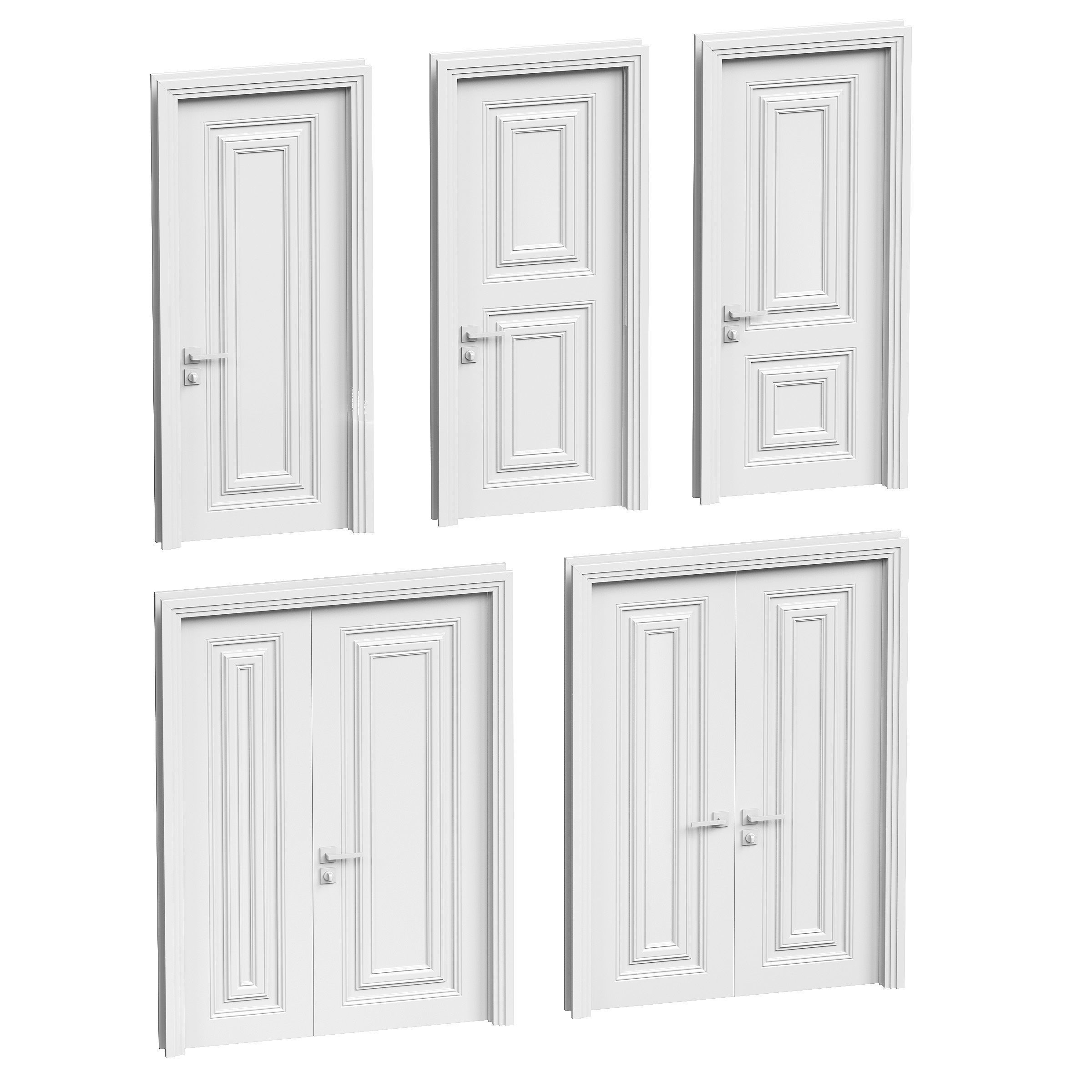 Set of classic doors v2 3D model | CGTrader