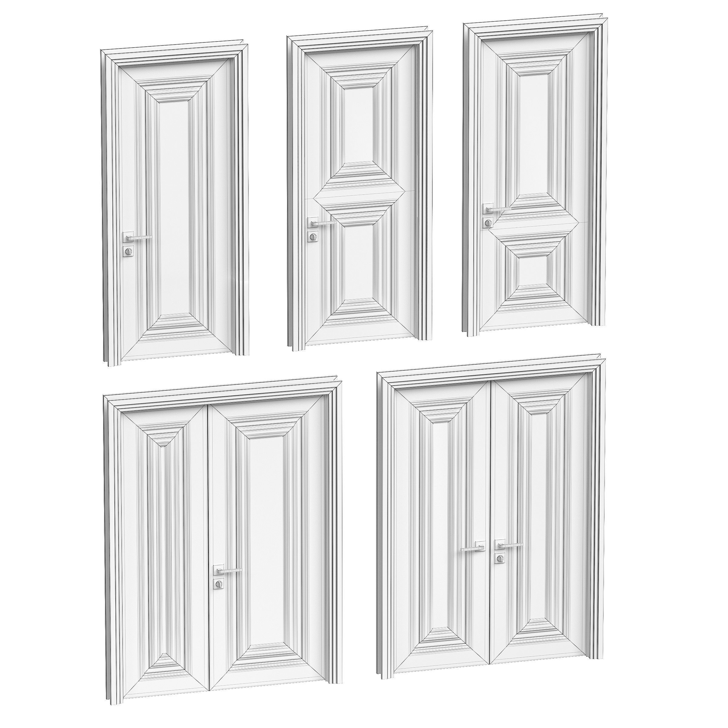 Set of classic doors v2 3D model | CGTrader