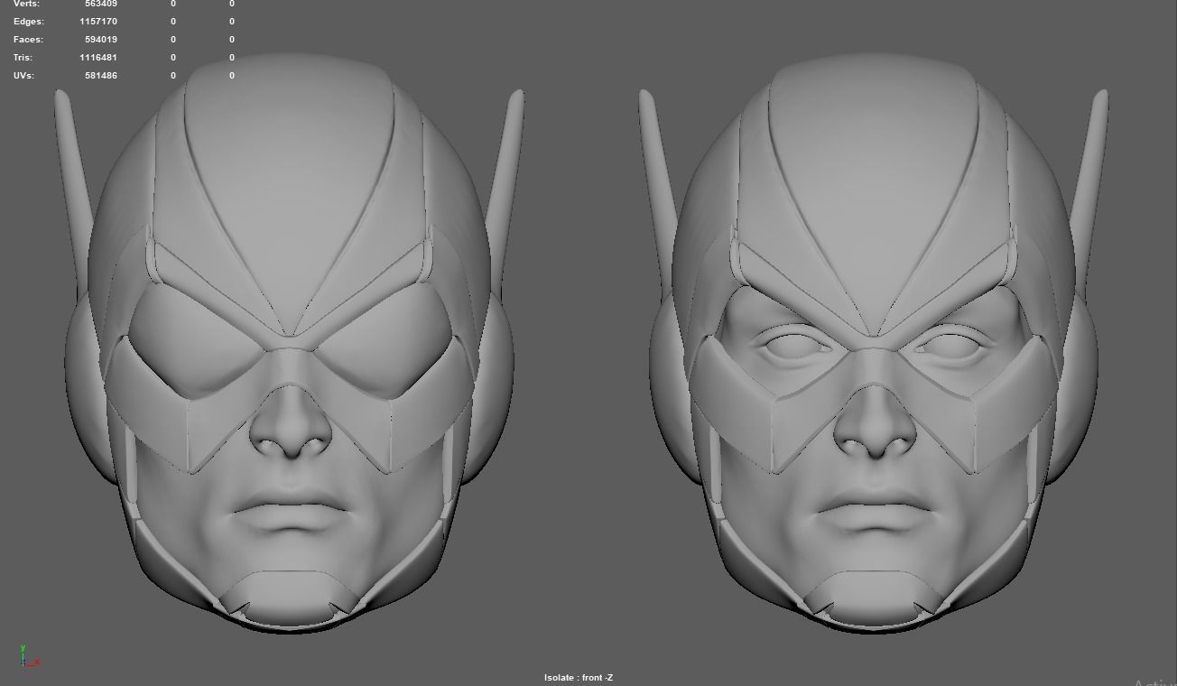 SUICIDE SQUAD KTJL THE FLASH HEAD SCULPT 3D model 3D printable | CGTrader