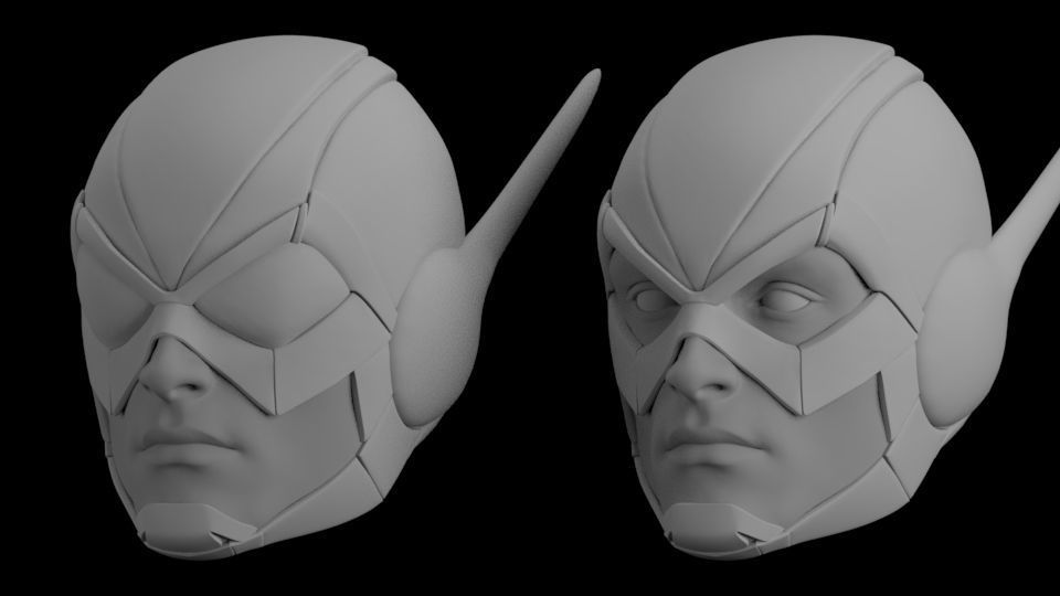 SUICIDE SQUAD KTJL THE FLASH HEAD SCULPT 3D model 3D printable | CGTrader