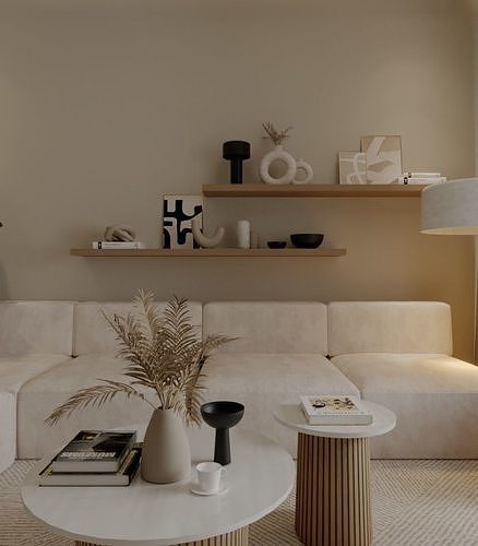 shelves with decor boho decor free 3D model | CGTrader