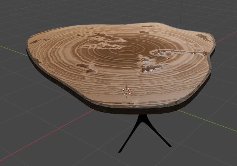 3D model Tree Trunk Table with Procedural Texture VR / AR / low-poly ...