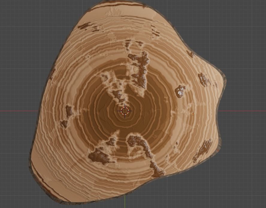 3D model Tree Trunk Table with Procedural Texture VR / AR / low-poly ...
