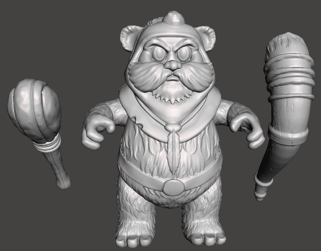 STL File 3D Ewoks Paploo 3D Print Model 3D OBJ 3D print model 3D model ...