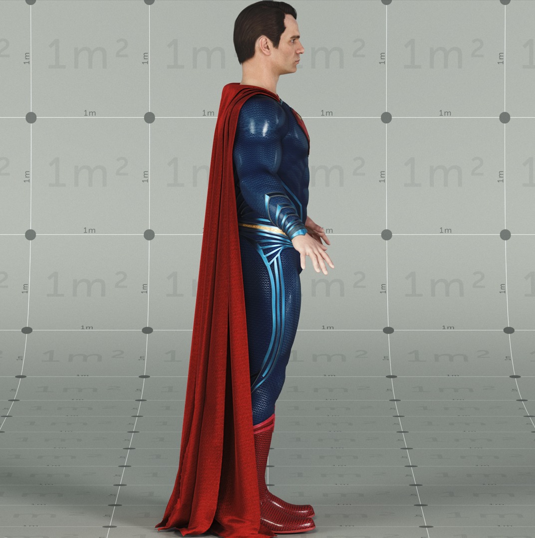 Superman Henry Cavill BvS 3D Model 3D model rigged | CGTrader
