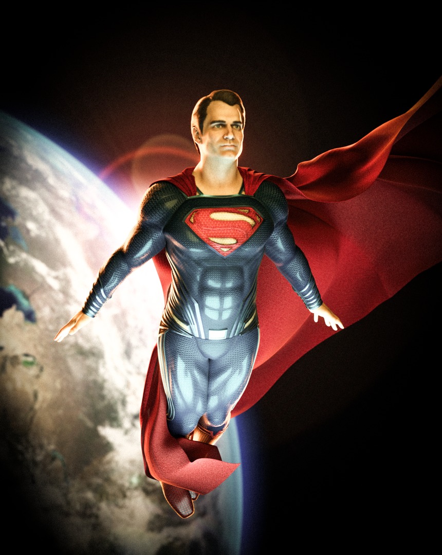 Superman Henry Cavill BvS 3D Model 3D model rigged | CGTrader