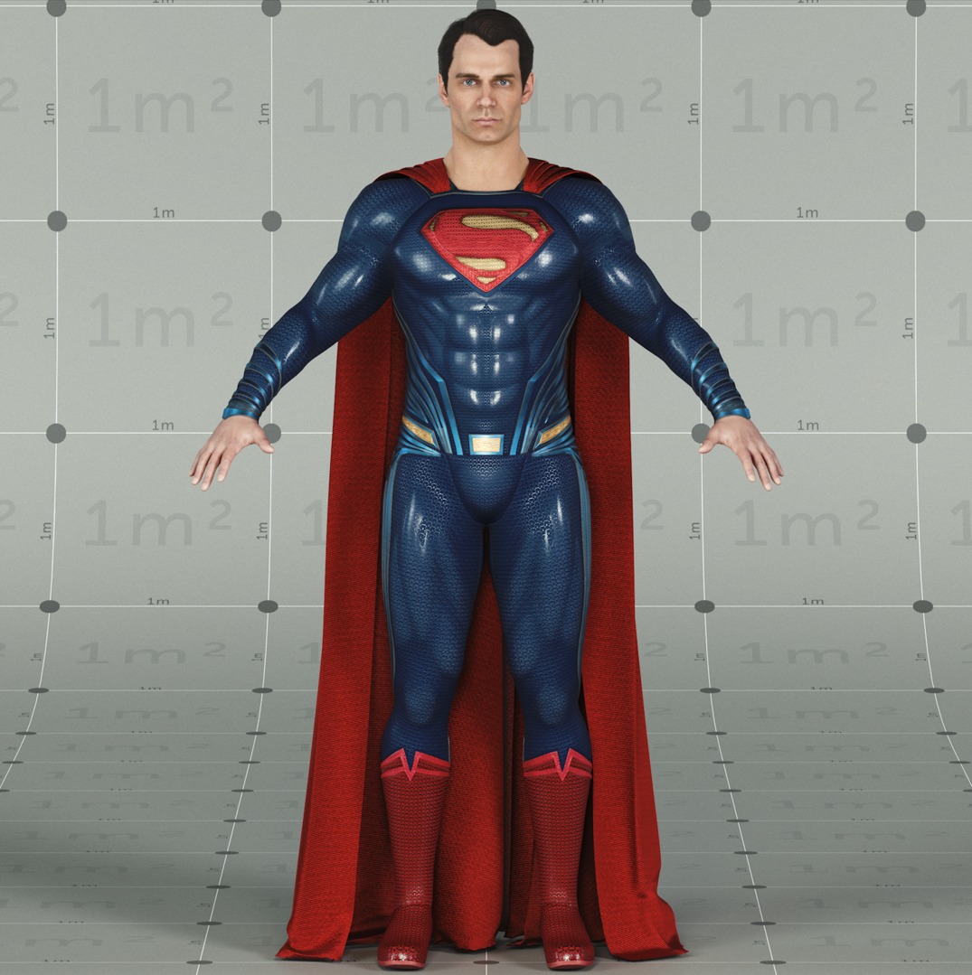 Superman Henry Cavill BvS 3D Model 3D model rigged | CGTrader
