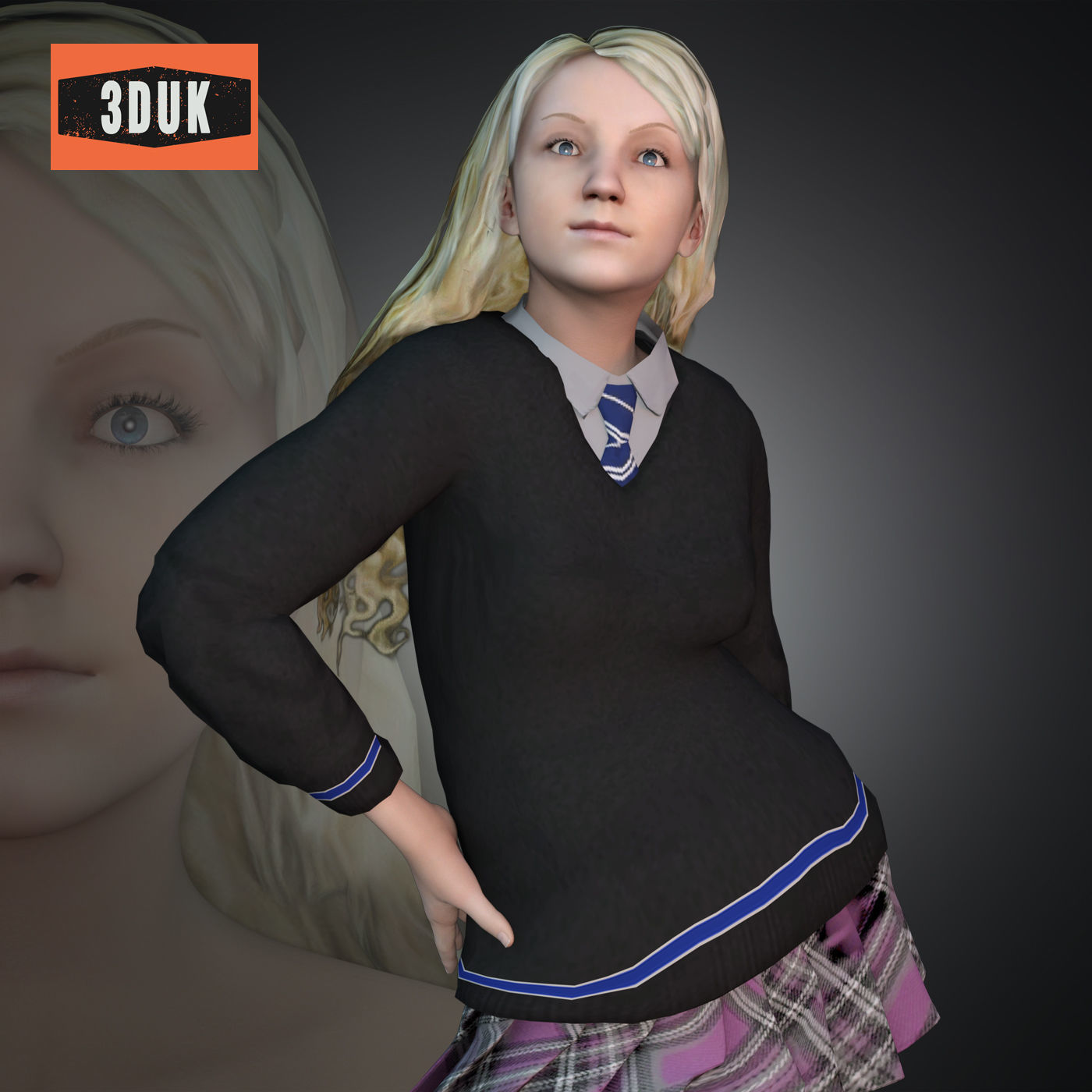 HP Luna Lovegood For Genesis 8 Female 3D model rigged | CGTrader
