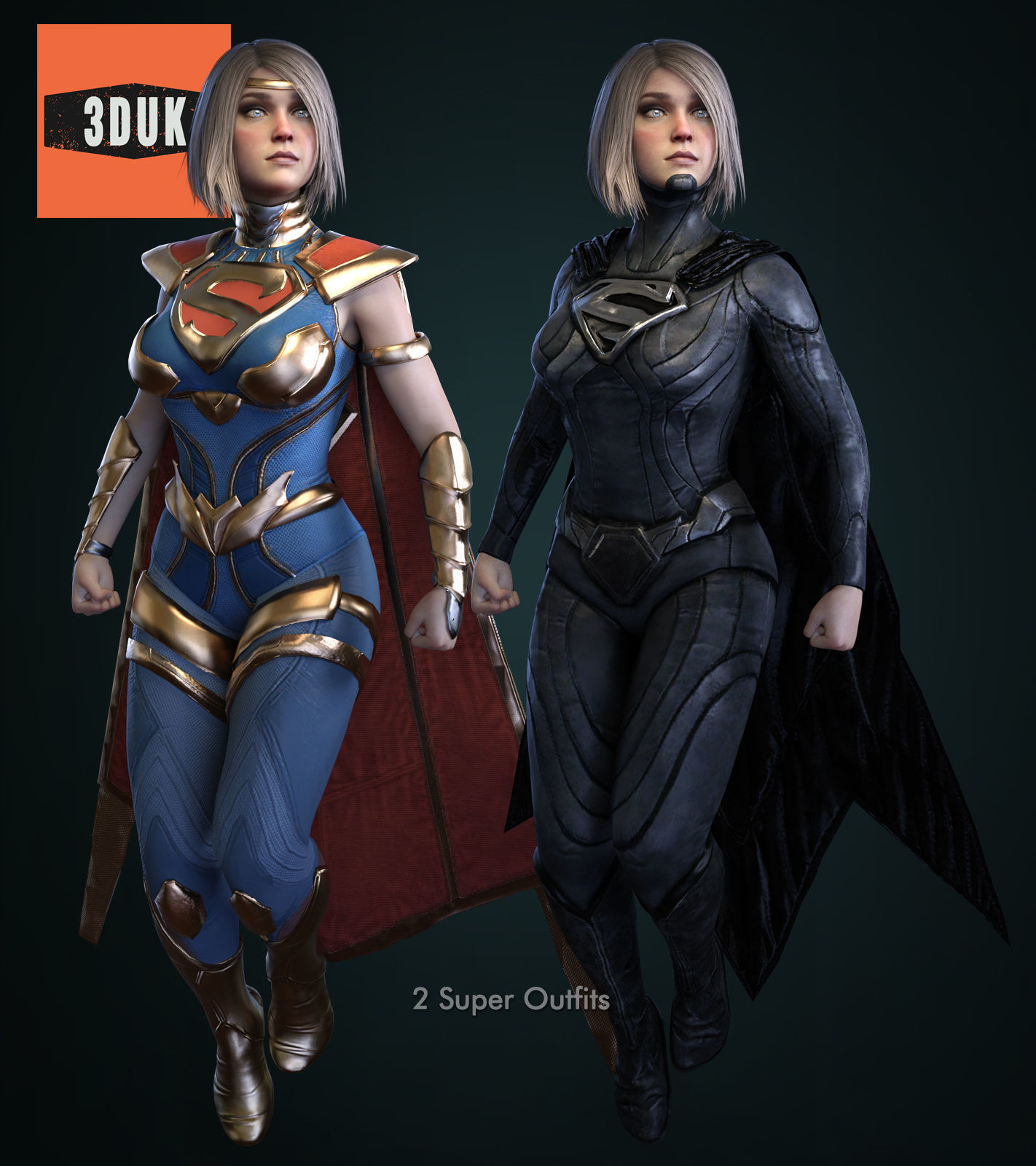 Injustice SuperGirl For Genesis 8 Female 3D model rigged | CGTrader