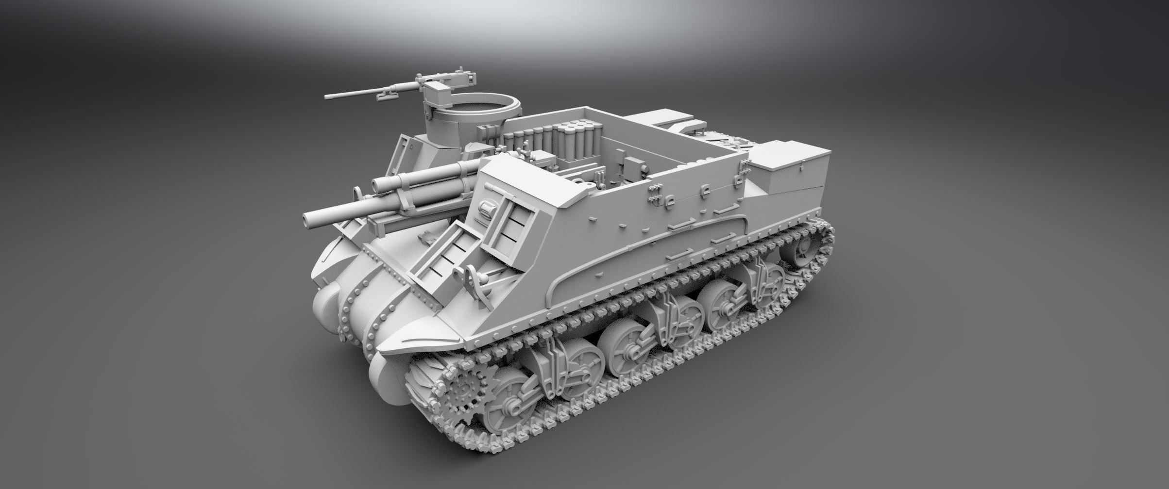 M7 Priest Scale model 3D model 3D printable | CGTrader