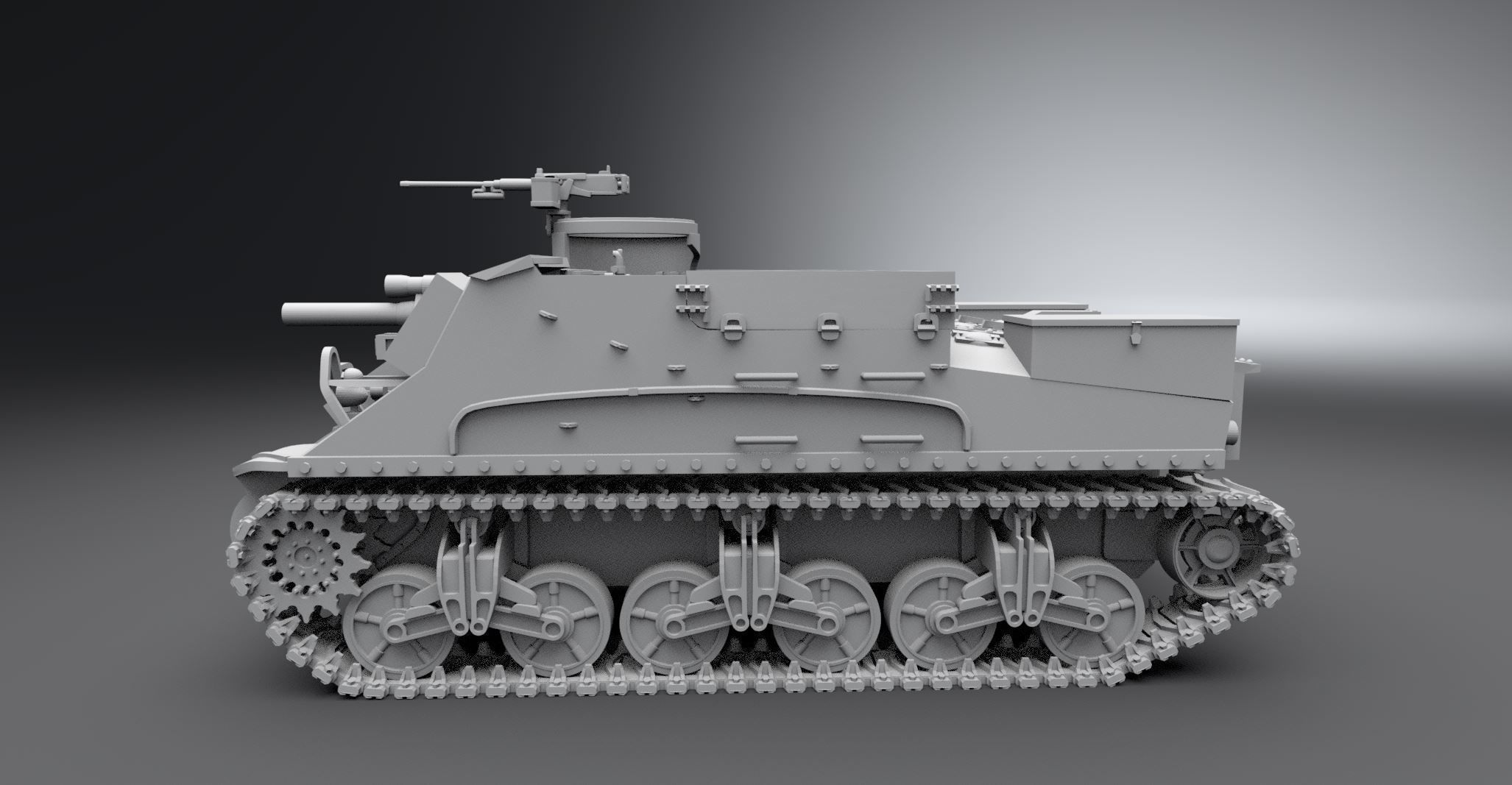 M7 Priest Scale model 3D model 3D printable | CGTrader