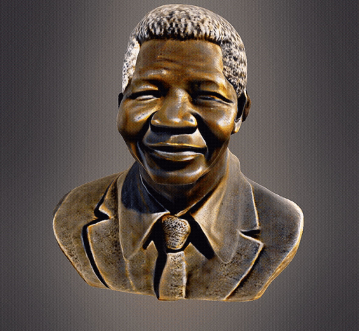 Nelson Mandela 3d Bust 3D model 3D printable | CGTrader
