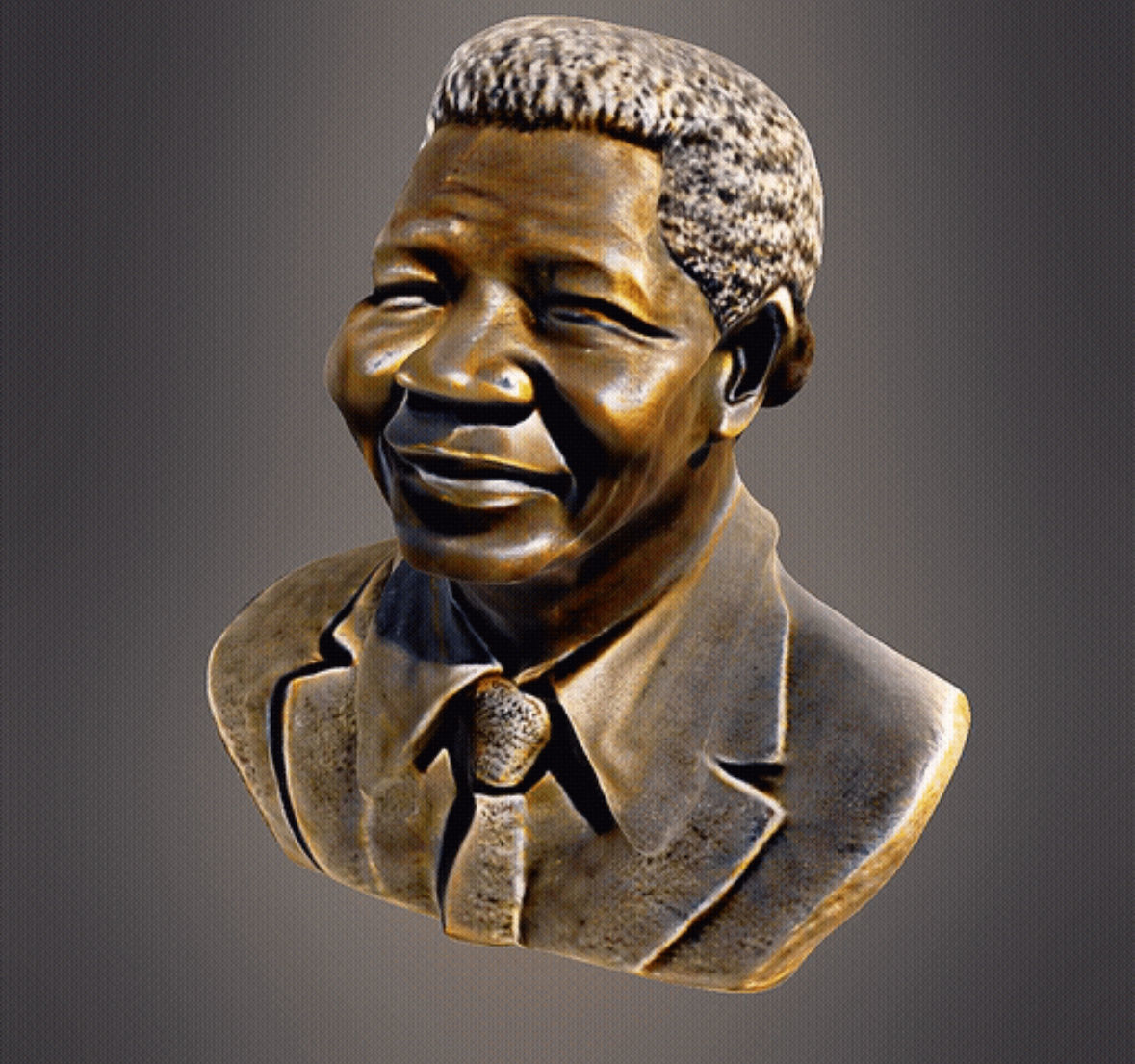 Nelson Mandela 3d Bust 3D model 3D printable | CGTrader