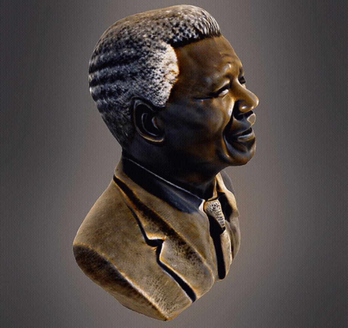 Nelson Mandela 3d Bust 3D model 3D printable | CGTrader