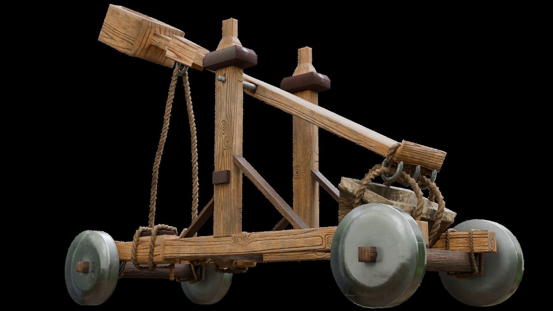 catapult medieval free VR / AR / low-poly 3D model | CGTrader