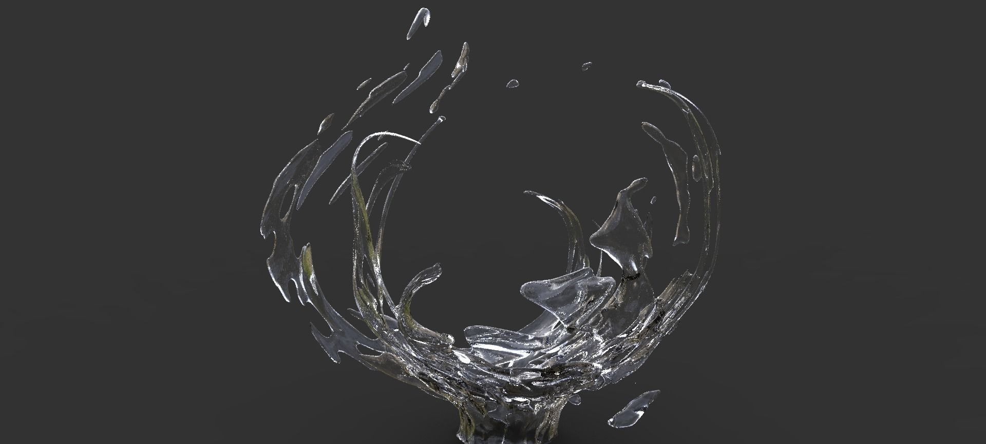 Water stylized splash 3D model | CGTrader