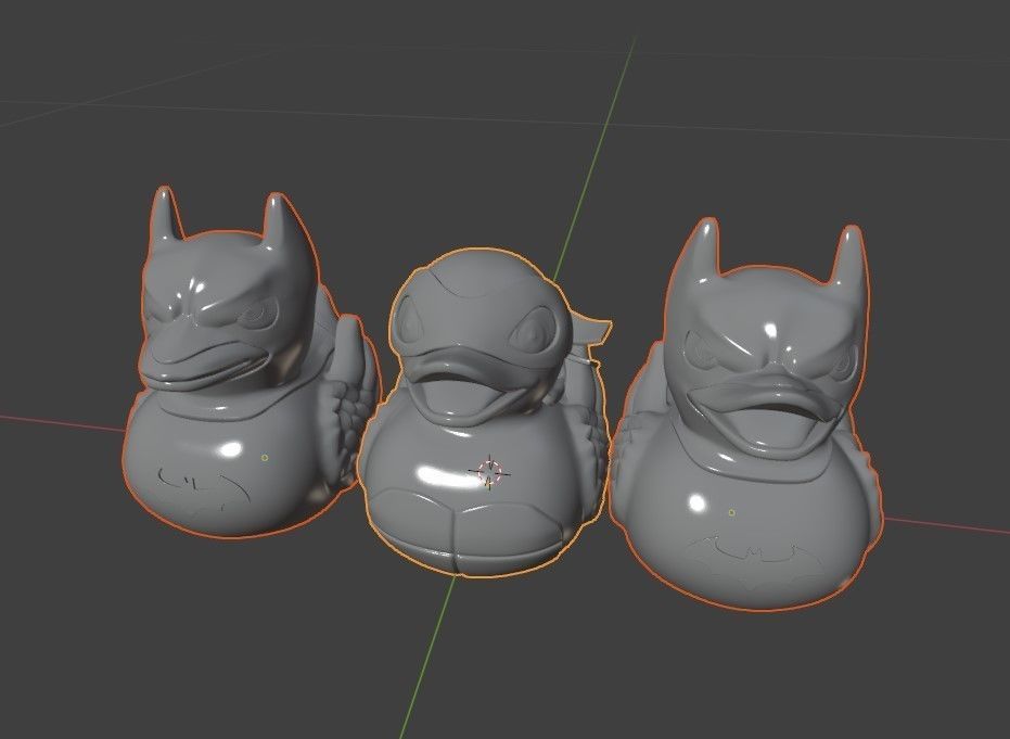 Ducks Deadpool Ninja turtle wolverine and batman stl 3D model 3D ...