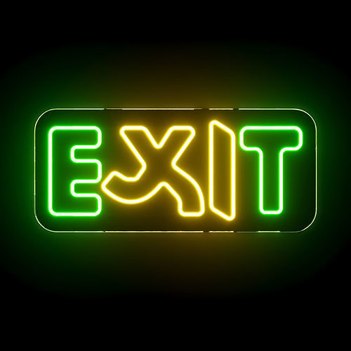 Running Exit Neon Sign 3D model | CGTrader