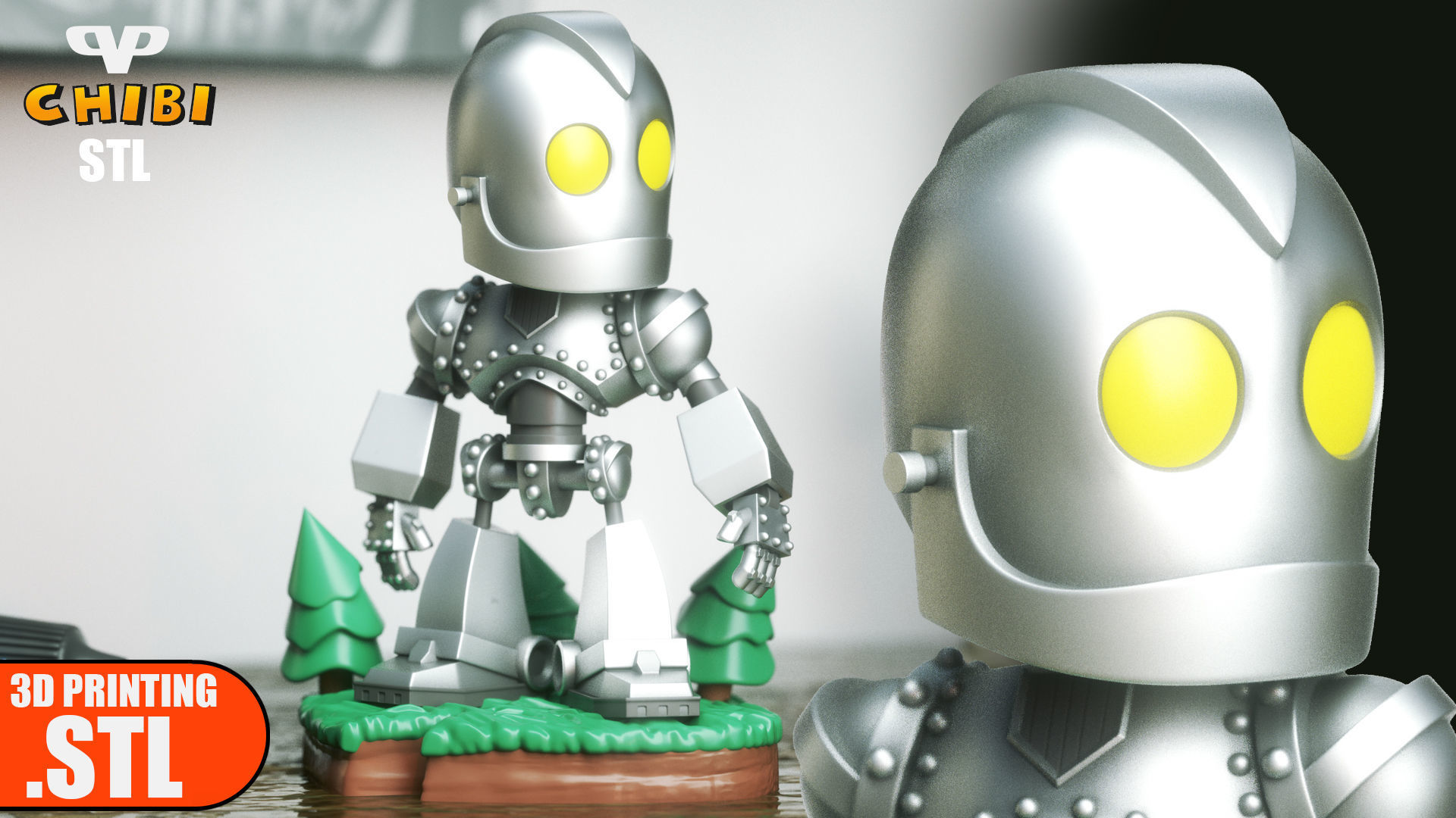 Iron Giant Chibi STL for 3D Printing ChibiSTL 3DXM 3D model 3D ...