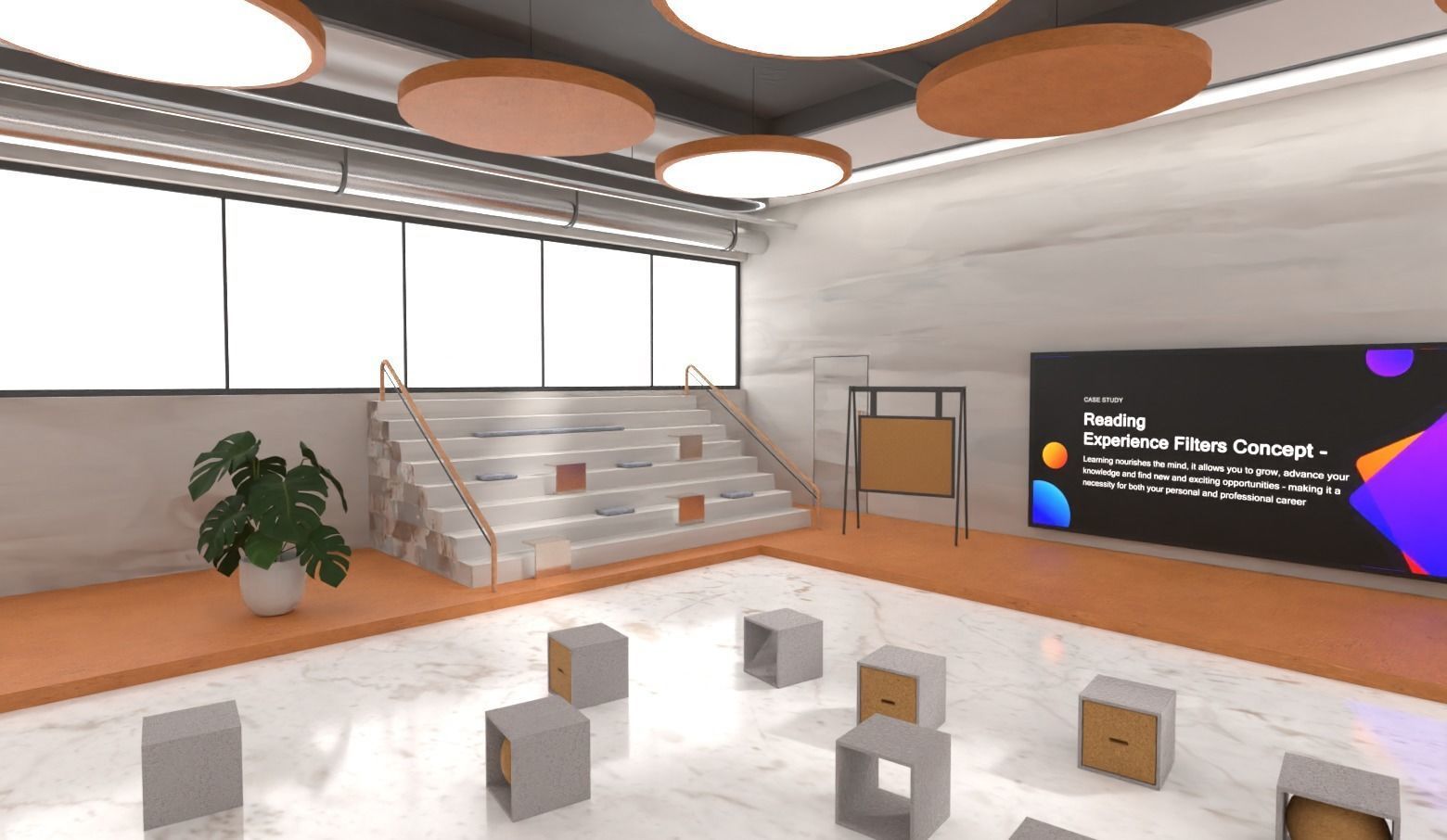 Conference Hall Auditorium VR 3D model | CGTrader