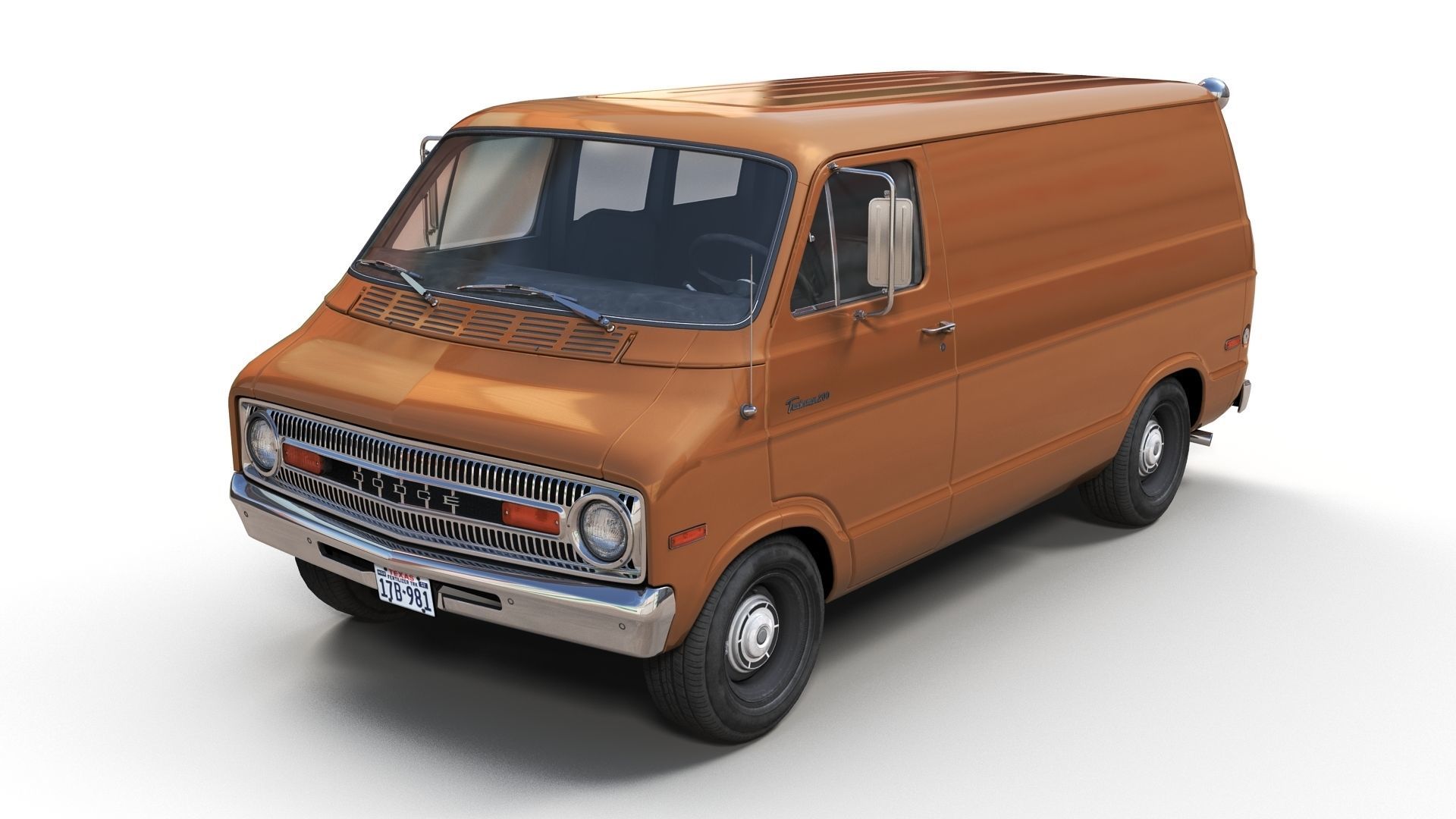 Dodge Tradesman 1971 van 3D model animated | CGTrader