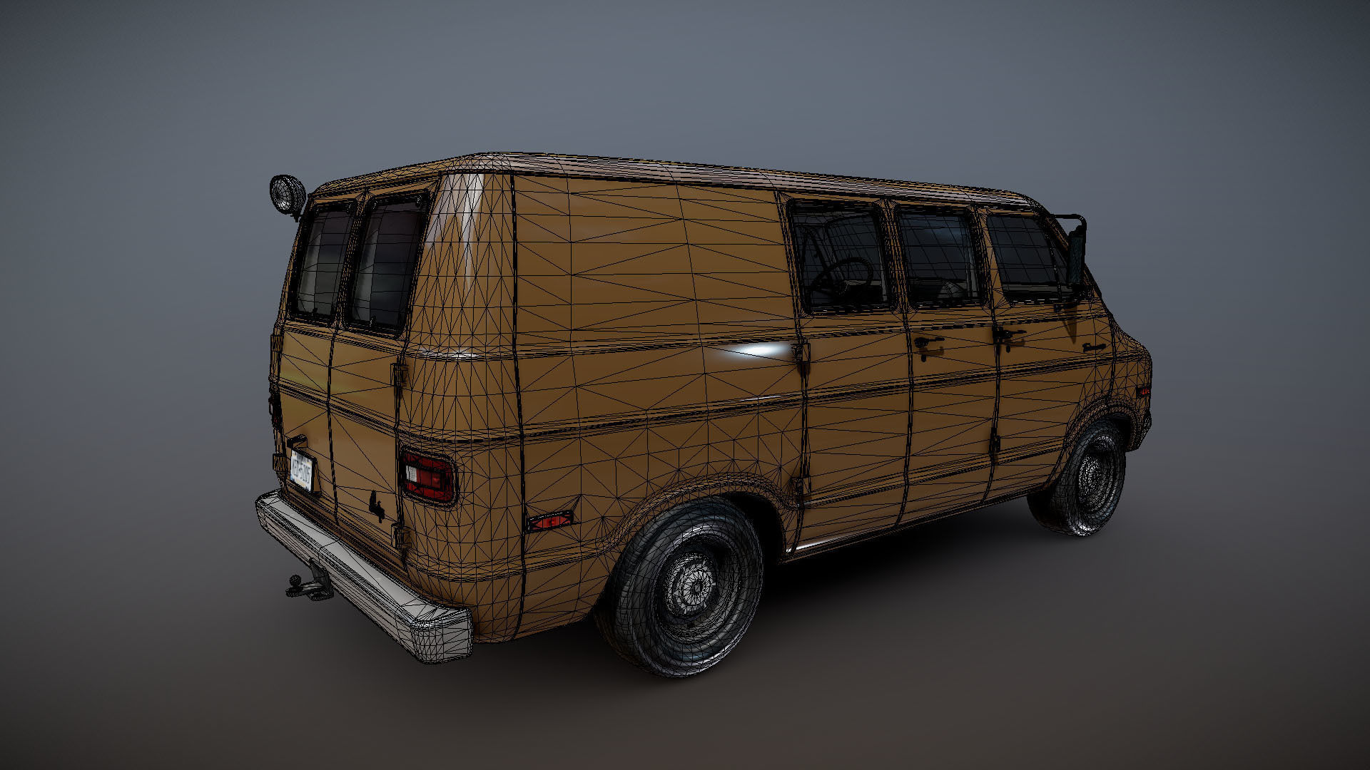 Dodge Tradesman 1971 van 3D model animated | CGTrader