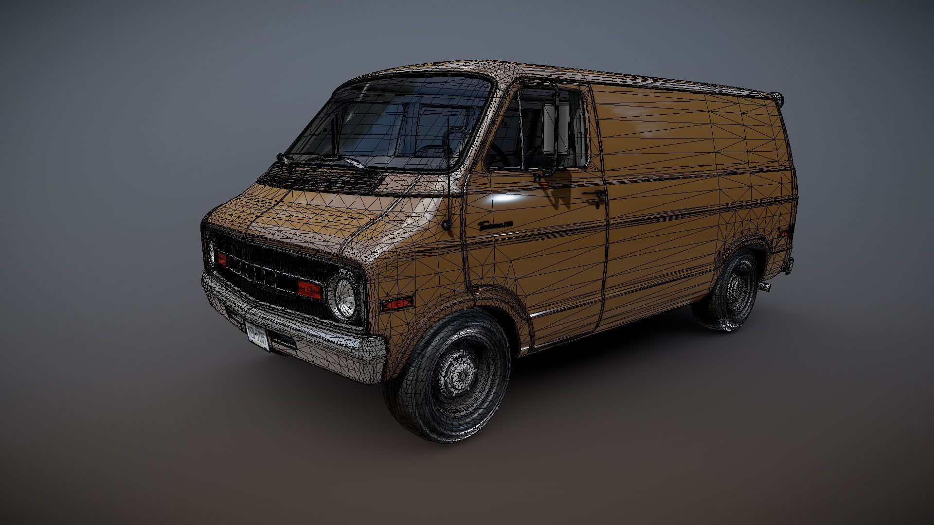 Dodge Tradesman 1971 van 3D model animated | CGTrader