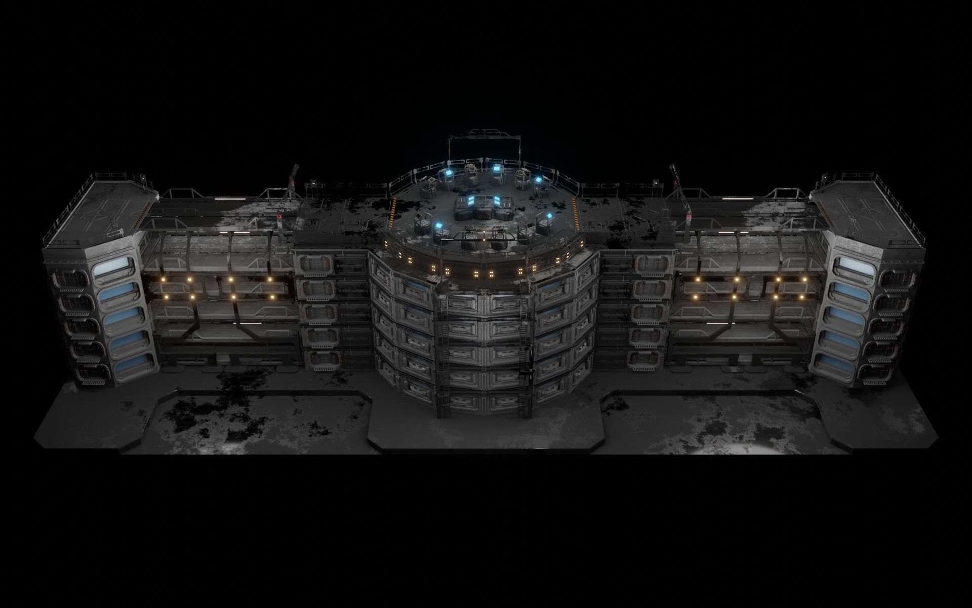 Base of operations computer center building 3d model 3D model | CGTrader