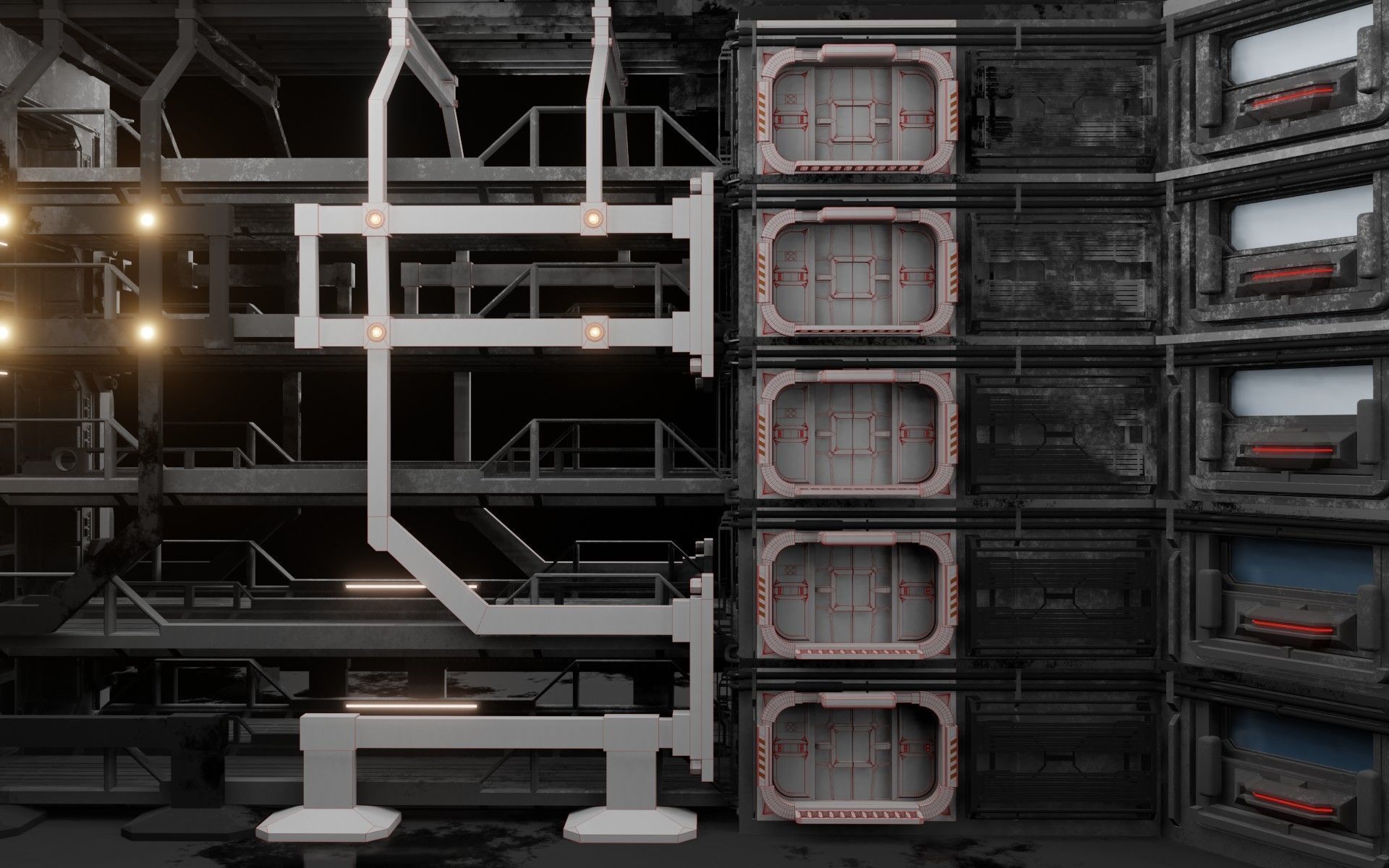 Base of operations computer center building 3d model 3D model | CGTrader