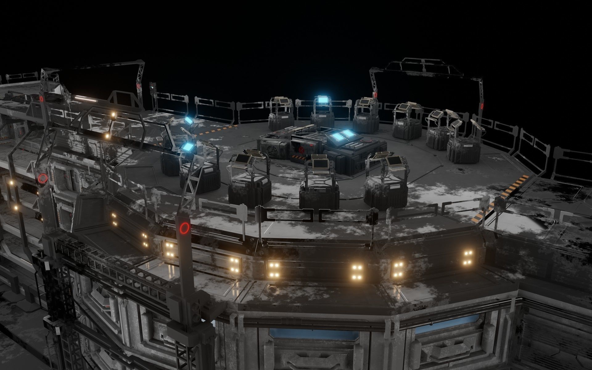 Base of operations computer center building 3d model 3D model | CGTrader