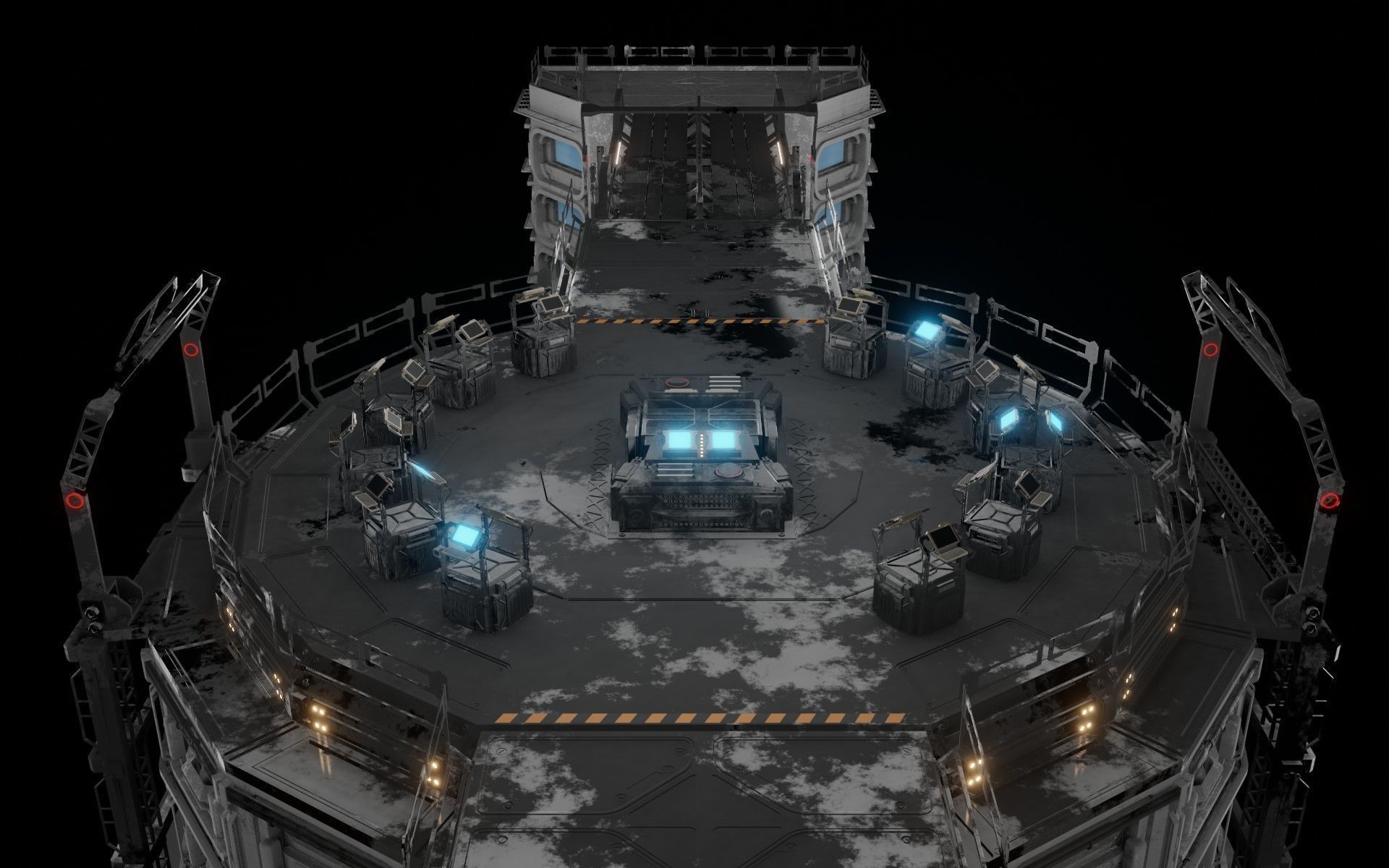 Base of operations computer center building 3d model 3D model | CGTrader