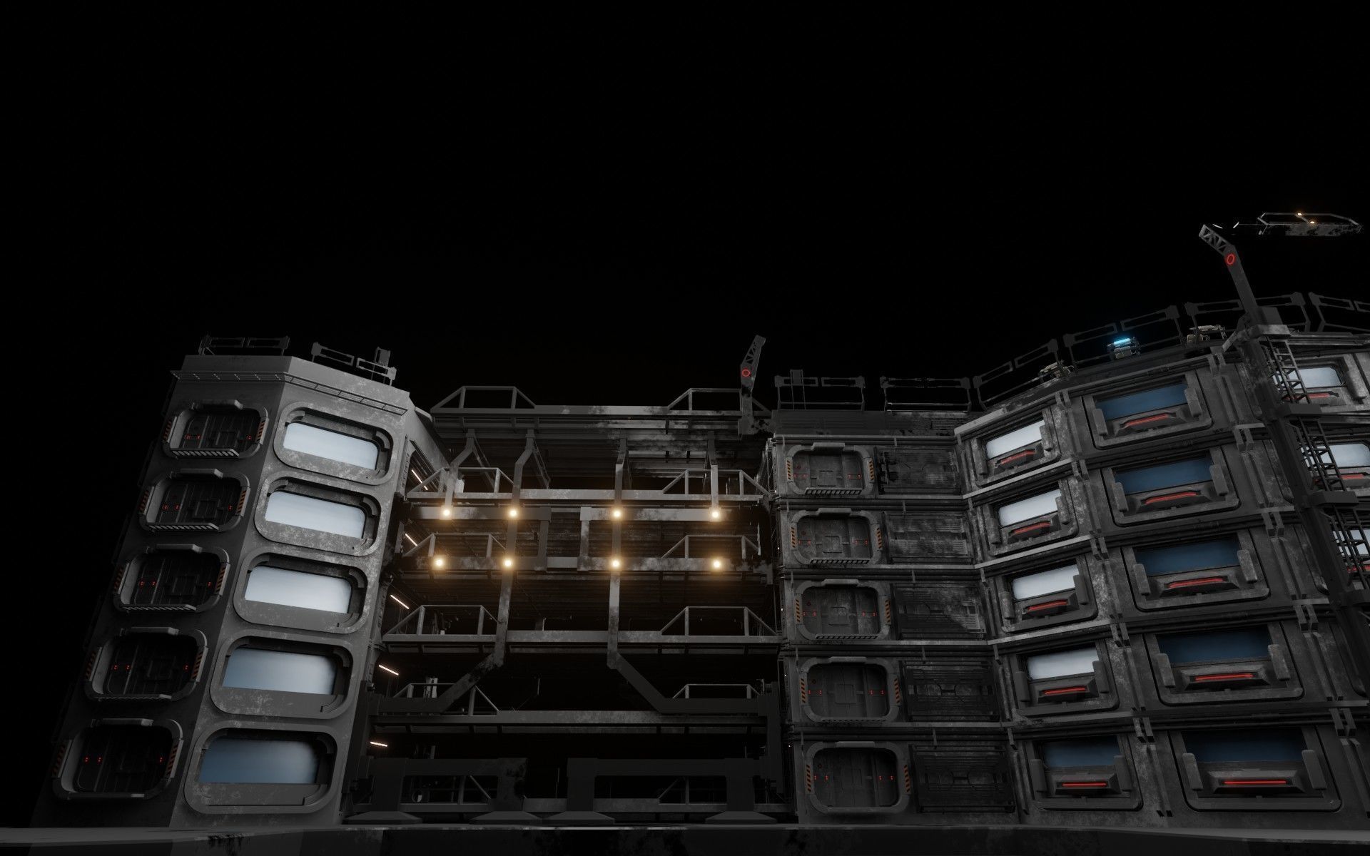 Base of operations computer center building 3d model 3D model | CGTrader