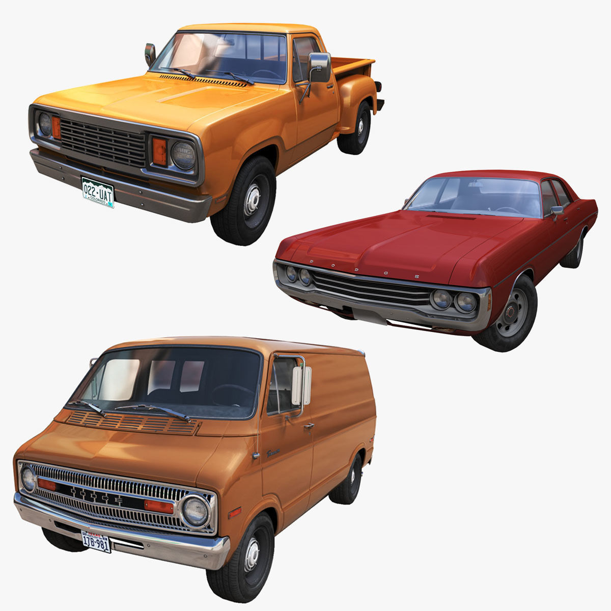Dodge collection VR / AR / low-poly | CGTrader