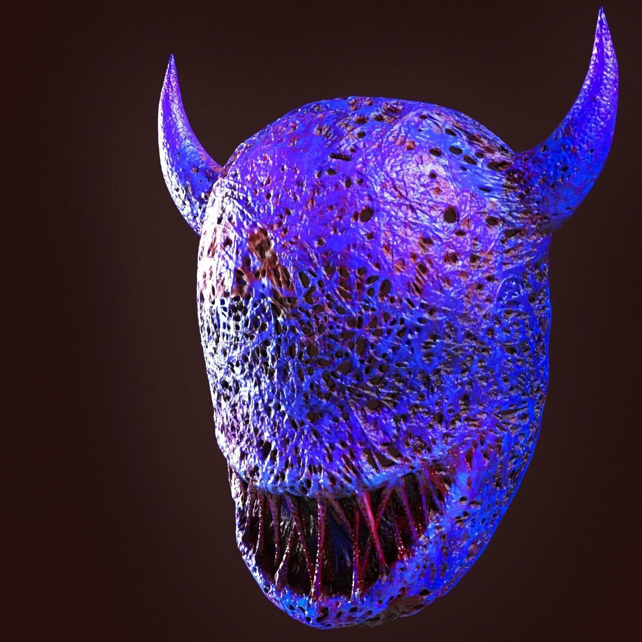 horror demon dark mask 3D model 3D printable | CGTrader