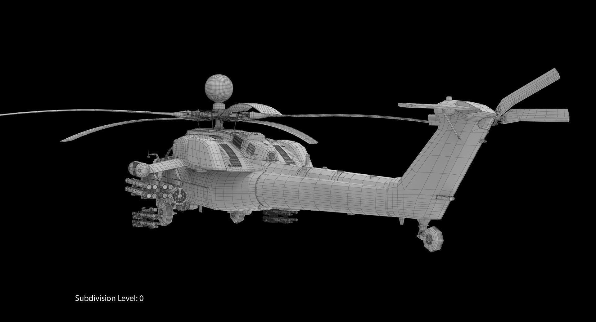 3D model Mi-28N Desert VR / AR / low-poly | CGTrader