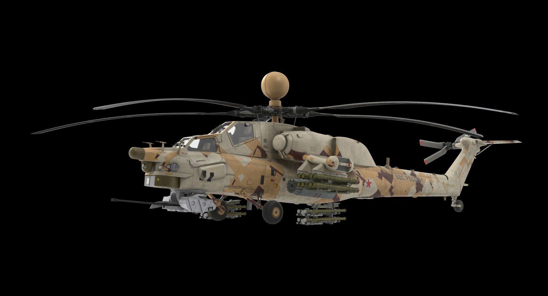 3D model Mi-28N Desert VR / AR / low-poly | CGTrader