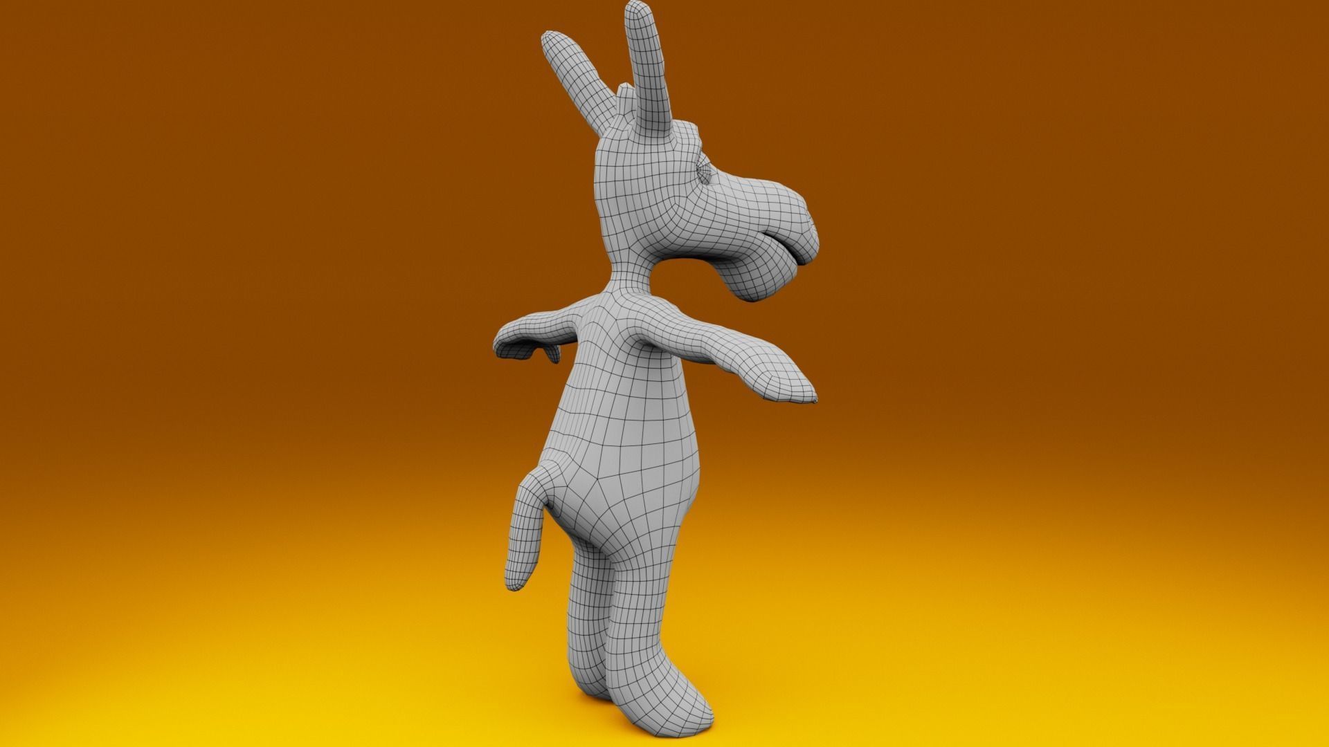 stylized cartoon anthropomorphic donkey 3D model | CGTrader